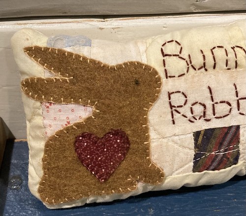 Primitive *Bunny Rabbit*Rabbit Shelf Pillow-Made From Vintage Quilt | eBay