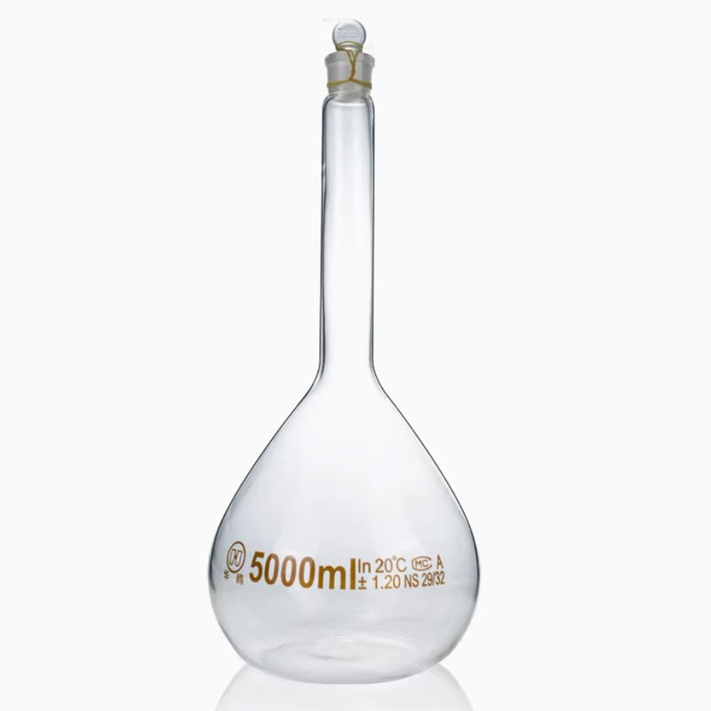 5000ml Volumetric Flask 29/32 Stopper - Class A - Borosilicate Glass ...