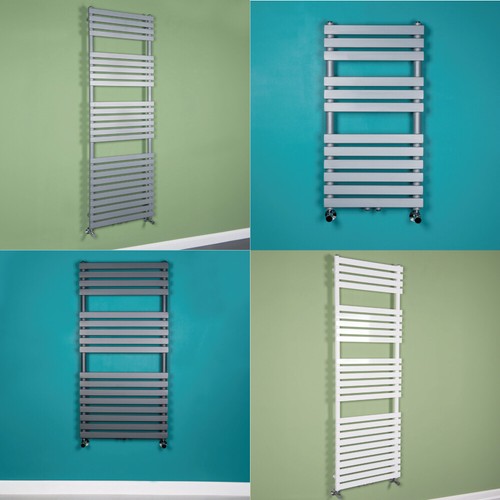 Designer Flat Panel Bathroom Heated Towel Rail Radiator Ladder Warmer ...