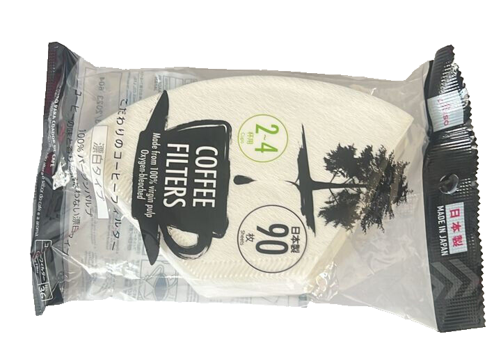 Daiso Japan Coffee Filters Made from 100% Virgin Pulp Unbleached 2-4 ...