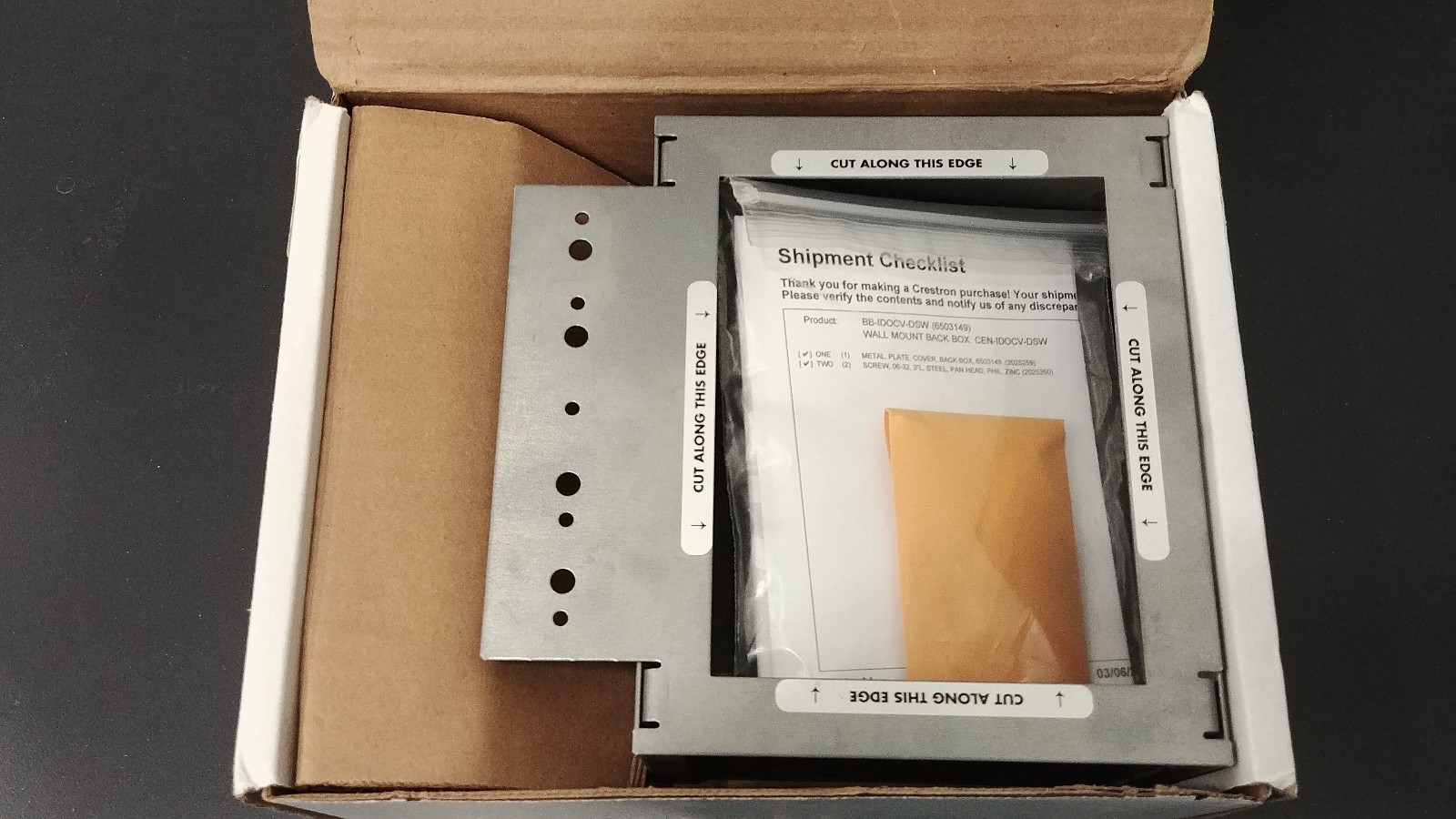 Crestron BB-IDOCV-DSW Pre-Construction Wall Mount Back Box (For CEN ...