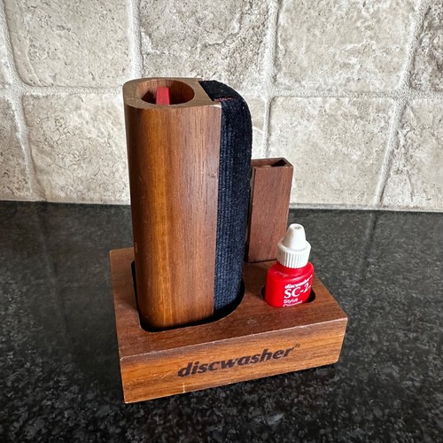Vtg Discwasher Vinyl Record Cleaner Cleaning System Kit Set w/rare wood ...