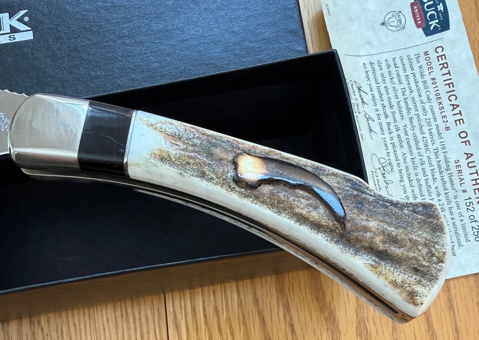BUCK WILDE BILL CODY CUSTOM STAG 110 KNIFE NEVER USED IN BOX SMRT2 | eBay