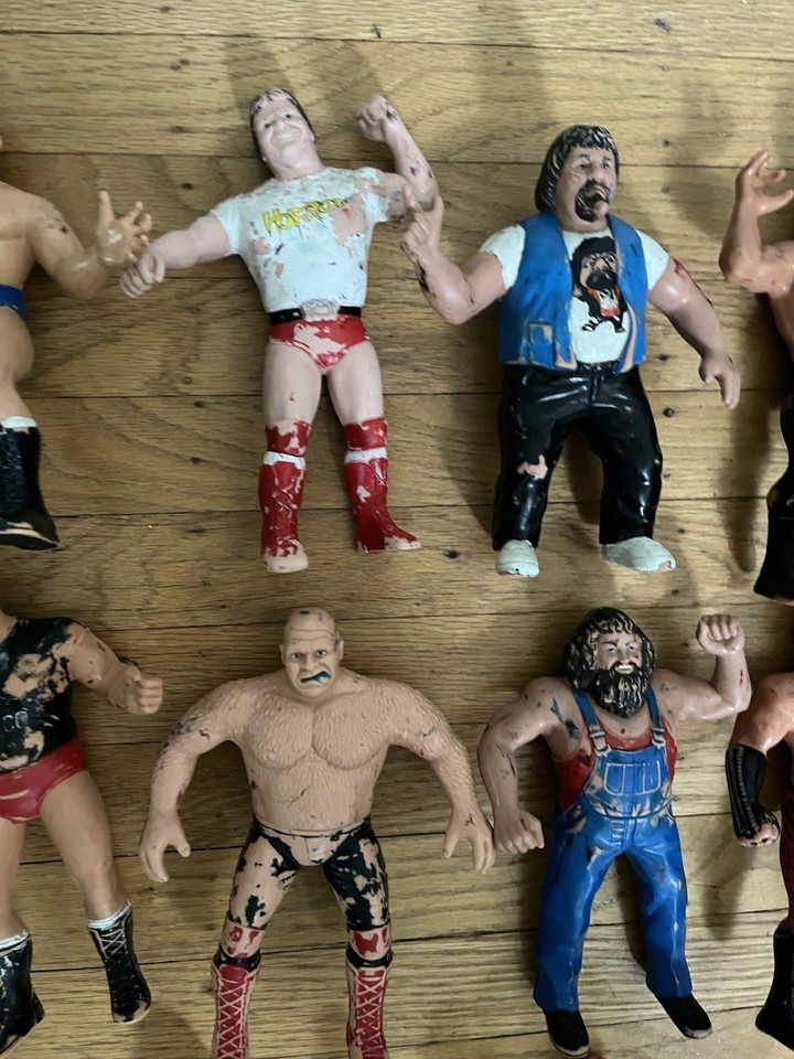WWF LJN Lot of 13 Wrestlers 1984 -86 *played With Condition** Sold As ...