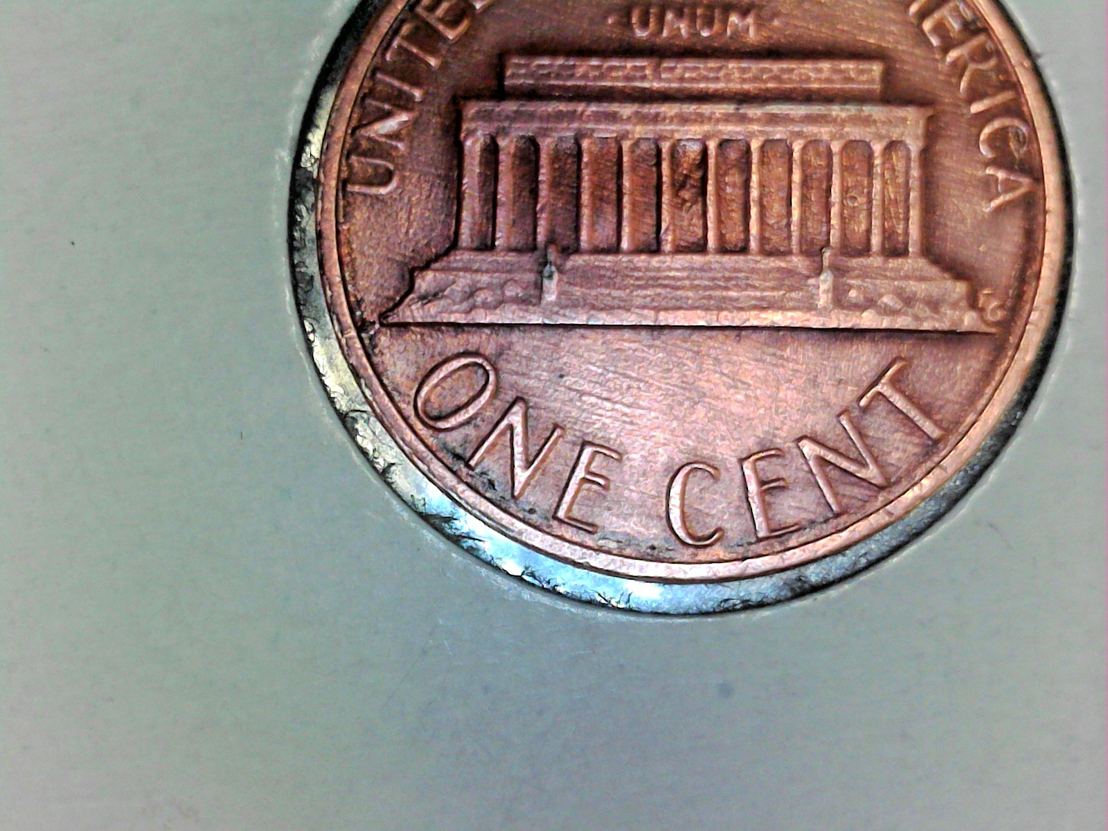 1985 Lincoln Cent, Off-Center/coin thickness caused cracks on both ...