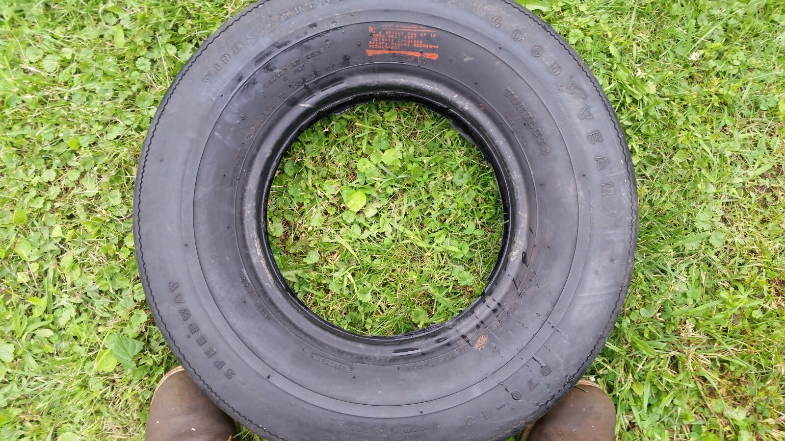 Vintage Goodyear REDLINE speedway Tire RARE D70-13 Mustang Nova mopar ...