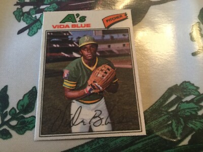 1977 Topps Cloth Vida Blue Baseball Card Oakland A's | eBay