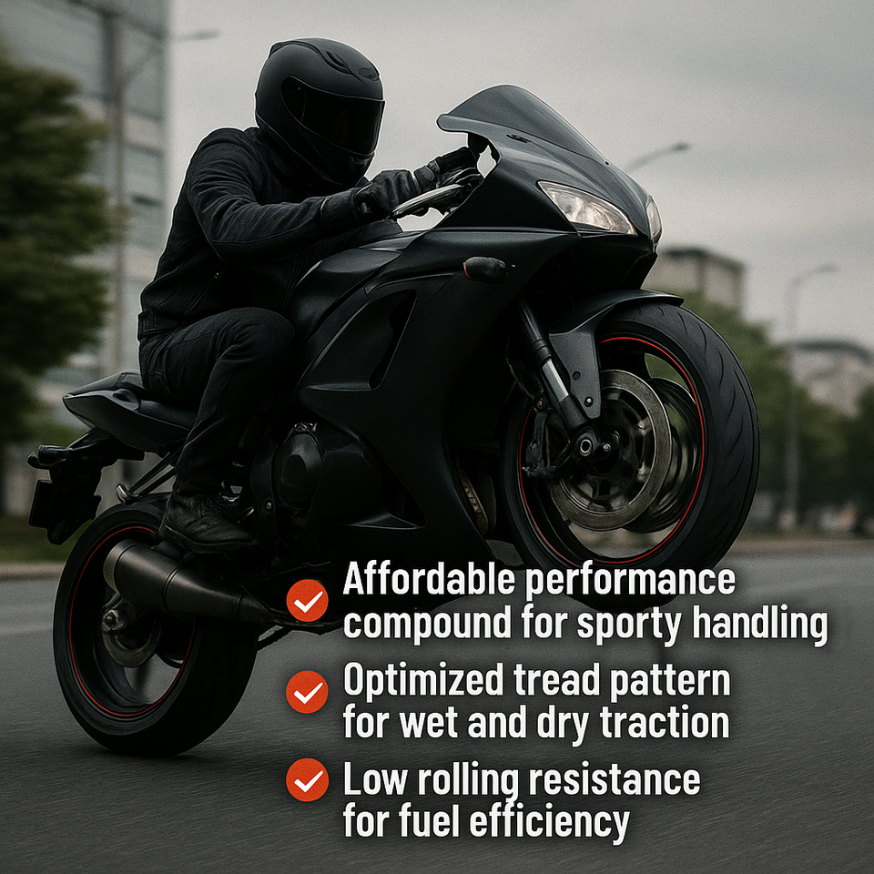 200/50-17 MMT Rear Motorcycle Tire | Rear Wheel | Street Tread Pattern ...