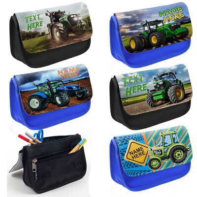 Personalised Pencil Case Boys Tractor Childrens Farming School Bag Kids ...