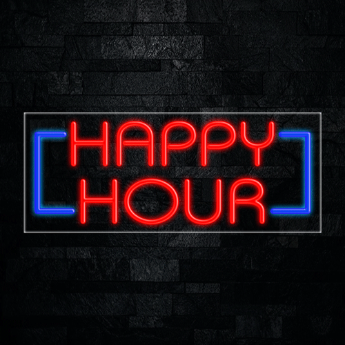 Happy Hour LED Neon Sign 30"L x 12"H #30559 | eBay