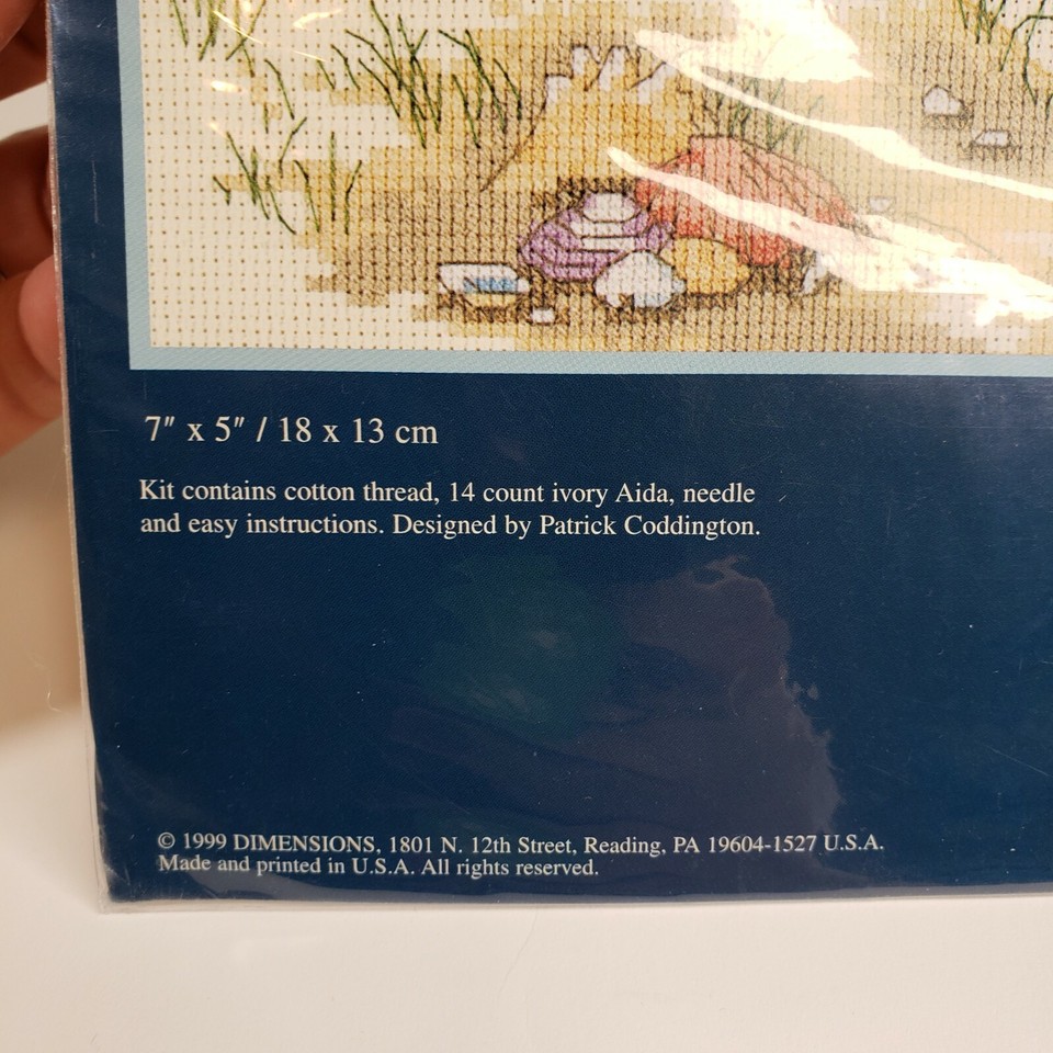 Vintage 1999 Jiffy Counted Cross Stitch Kit 16700 He Spoke Footprints ...