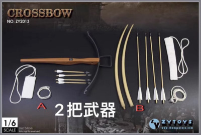 ZYTOYS 1/6 Sodier Medieval Rome 2pc Longbow&Crossbow Model for 12 ...