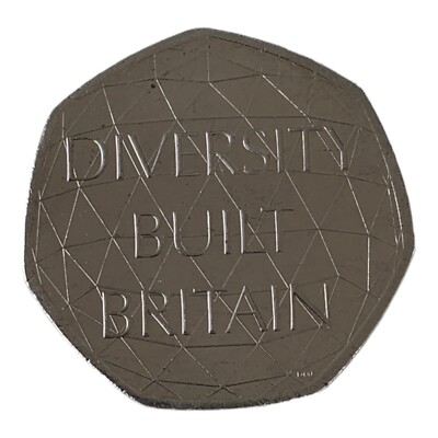 Rishi Sunak 2020 Queen Elizabeth II DIVERSITY BUILT BRITAIN 50p fifty ...