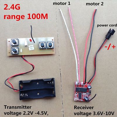 2.4G Transmitter & Receiver 4 channel distance 100m / Differential Turn ...