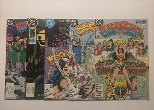 Wonder Woman V2 1987-88 DC Comic George Perez Lot of 5 Keys 1,7,9,18,19 ...