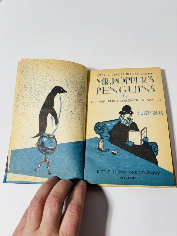 Mr. Popper's Penguins Richard Florence Atwater 1938 Vintage Children's ...
