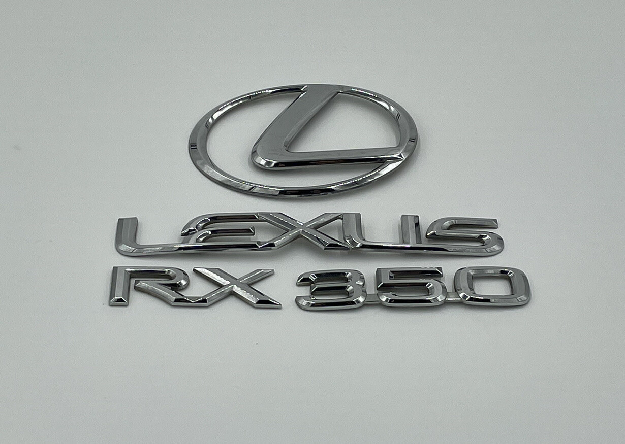 07 08 09 LEXUS RX350 CHROME REAR TAIL GATE EMBLEM SET LOGO BADGE ...