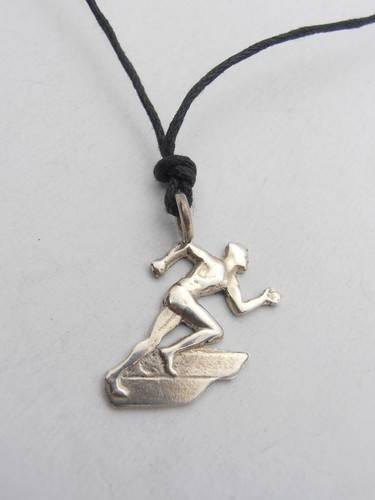 Runner: Silver Pendant 925 - Pendant Runner - Race - Athlete | eBay