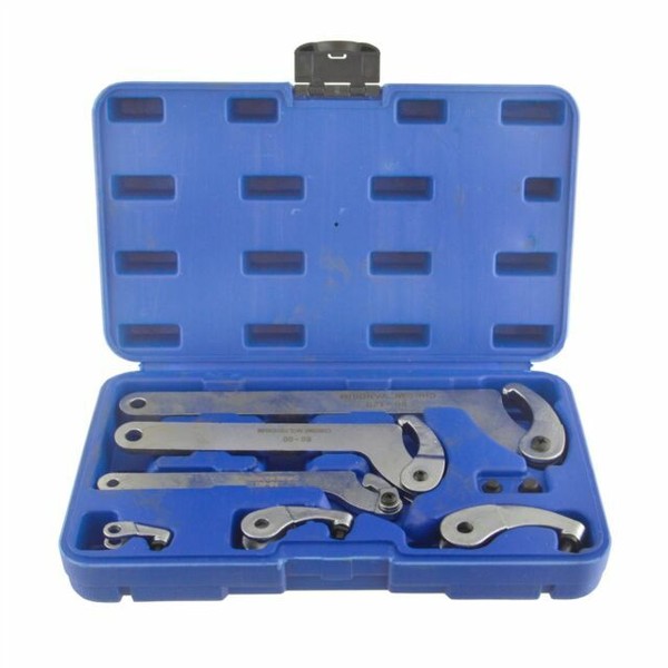 Adjustable Hook and Pin Wrench Spanners C Spanner 35mm - 120mm 6pc Set ...