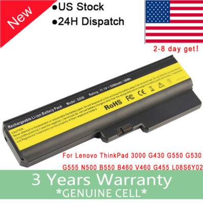 For Lenovo G430 G450 G530 G550 G555 Battery L08S6Y02 42T4725 Laptop ...