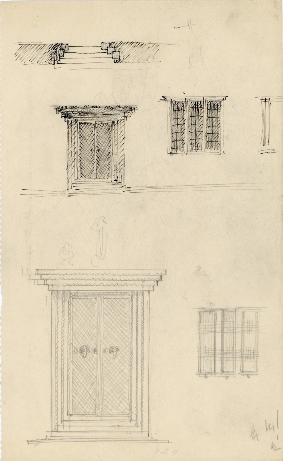 Willi Schmid house facade sketch Munich Secession art Tegernsee drawing ...