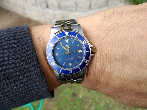 Tag Heuer 1500 Professional 200 meters WD1223-G-2 Quartz 37mm blue gold ...