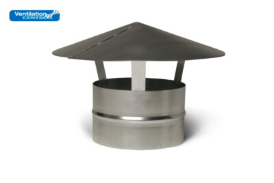 250mm Roof cowl chinamans hat woodburner steel chimney rain cap ducting ...