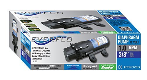 Everflo EF1000-BOX 12V Diaphragm Pump Hose Barb 1.0 GPM 3/8" Npt Port ...