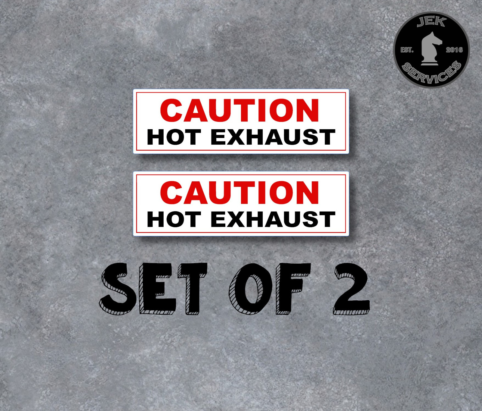 Caution Hot Exhaust Sticker | eBay