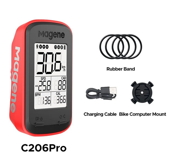 Magene C206 Pro Bike Computer Wireless GPS Bicycle ANT+ Bluetooth MTB ...