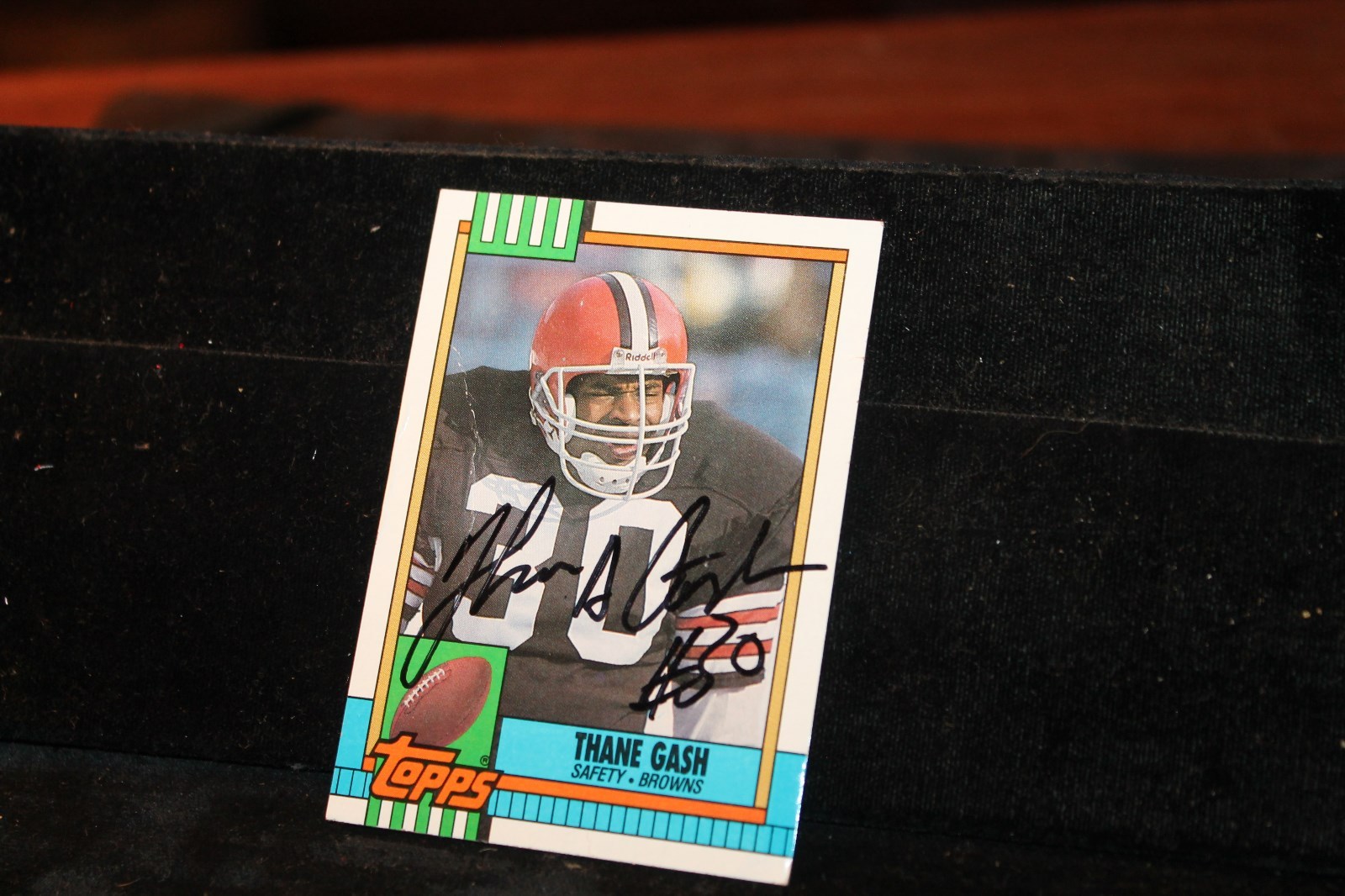 Thane Gash Cleveland Browns Signed Football Card Autographed Auto | eBay