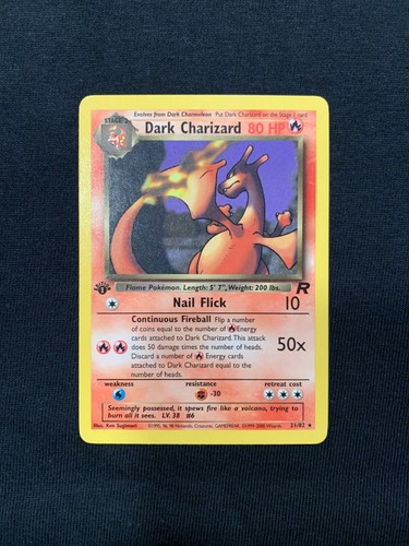 POKEMON 1ST EDITION DARK CHARIZARD NON-HOLO 21/82 NEAR MINT | eBay