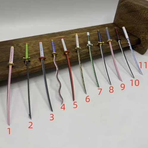 1/12 Demon Slayer Nichirin Sword Weapon Painted Model For 6" Action ...