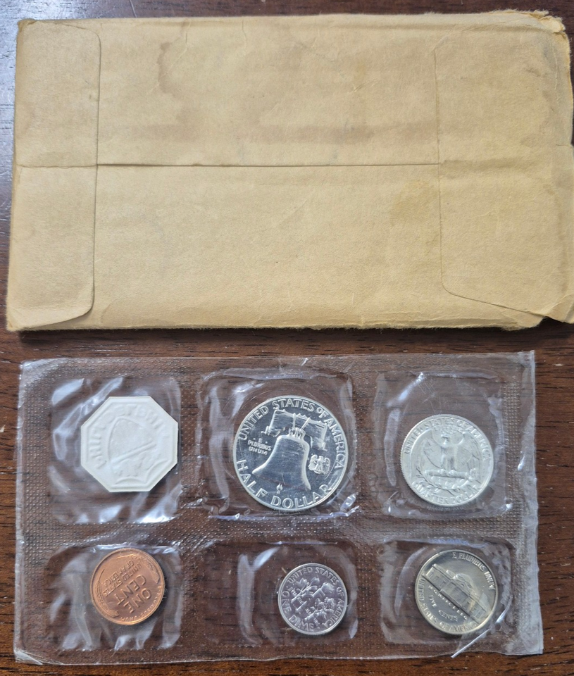 1957 US 5 Coin Proof Set Silver Coins and Envelope Philadelphia Mint | eBay