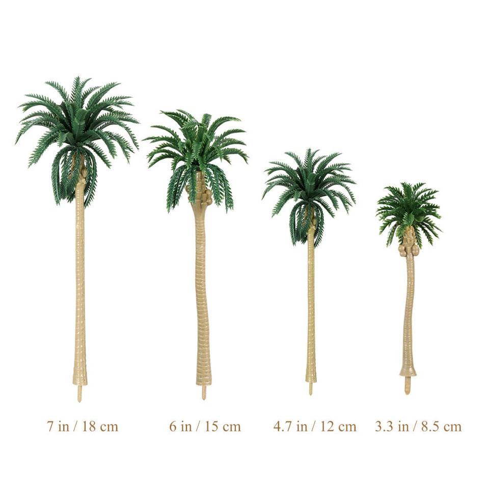 15pcs Palm Model Tree Kit Gauge Model Coconut Palm Trees HO O N Scale ...