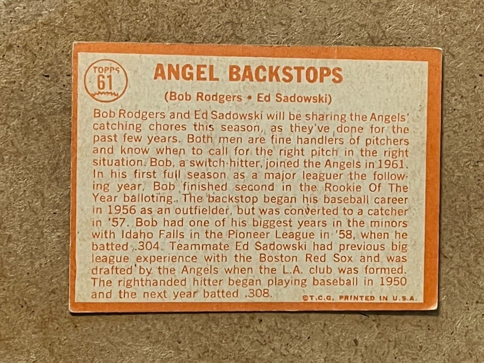 1964 Topps - Ed Sadowski, Bob Rodgers #61 Ed Sadowski, Buck Rodgers for ...