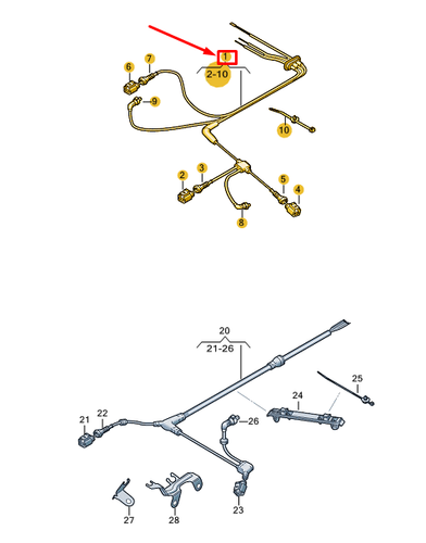 AUDI Q4 E-TRON Front Right Speed Sensor Wiring Harness 1EA927903AP for ...