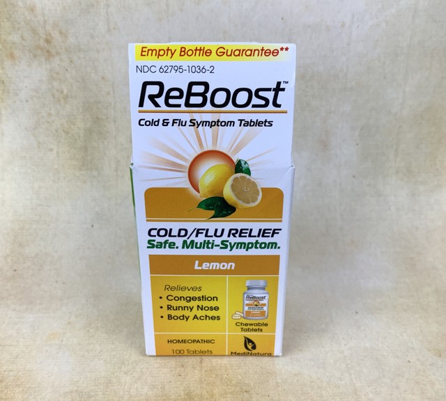 MediNatura Reboost Cold Flu Relief Lemon 100 Chewable Tablets for sale ...