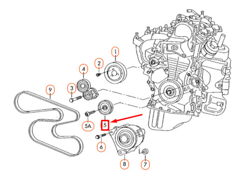 NEW OEM AUDI A1 8X V-RIBBED BELT IDLER PULLEY WITH BOLT 1J0145276B ...