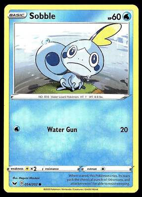 Sobble Pokemon TCG Card 054/202 | eBay