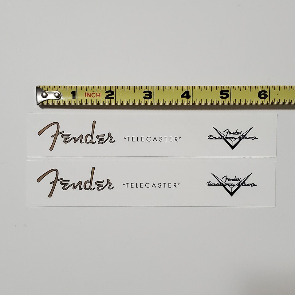 Fender Tele Waterslide Guitar Headstock Decals with CS Logo (Set of 2 ...