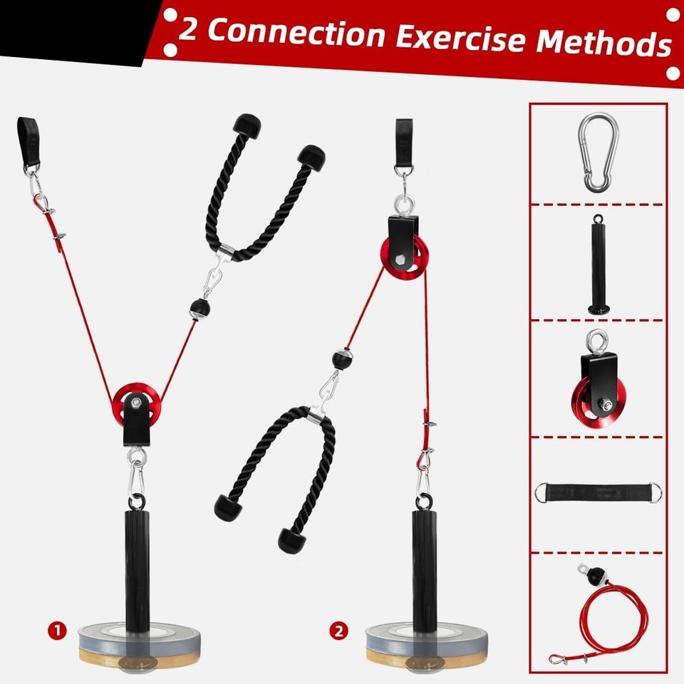 LAT and Lift Pulley System, Weight Cable Machine for Power Cage & Squat ...