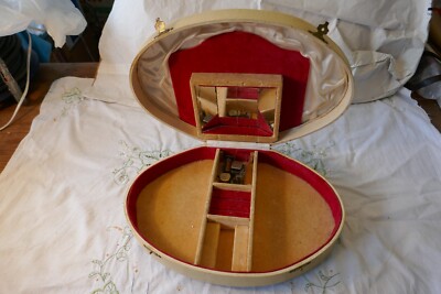 A Dressing Table Jewellery Box with Red Velvet inside and a small ...