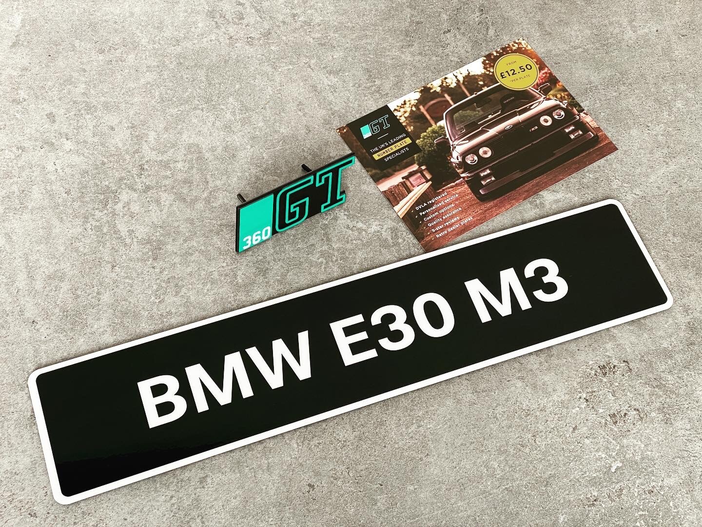Pair Of VW BMW E30 M3 Dealership Style Number Show Plates MSport ...