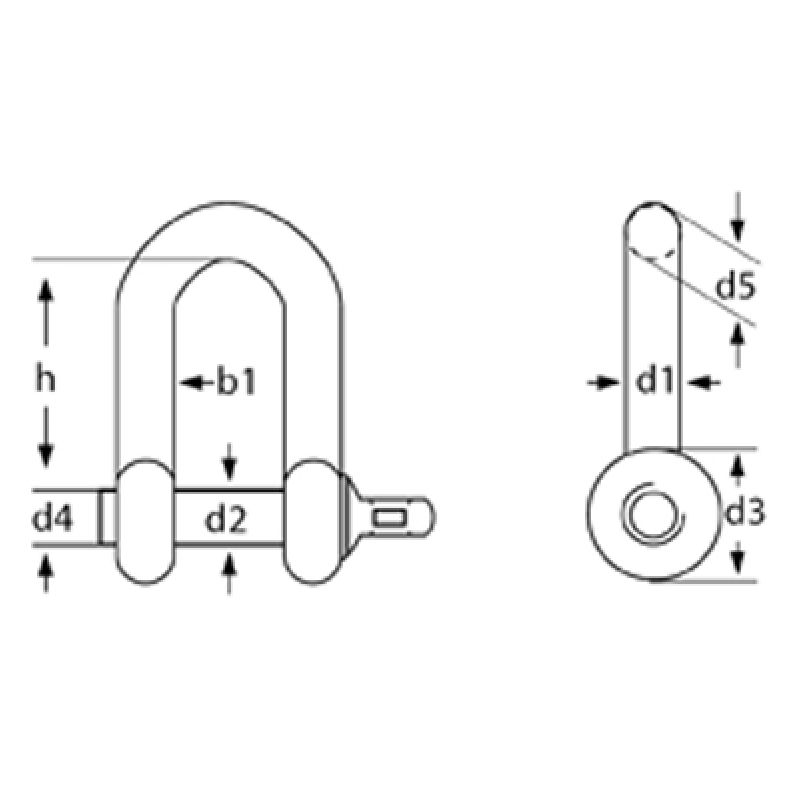 10x Schäkel verzinkt gerade / omega geschwungen Schaekel Verbinder 5 ...