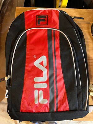 Fila Large Red and Black Backpack | eBay