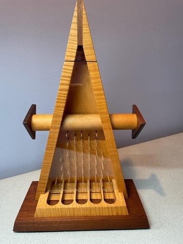 Rare Pyramid Marble Drop Maze Game Handmade Wood Unique Signed Piece | eBay