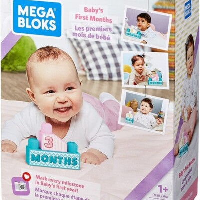 Mega Bloks Baby's First Months Building Set Girl Number Day and Month ...
