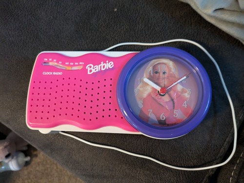Barbie Clock Radio Vintage 1995 Lighted Face Alarm Mattel BE-300 | eBay