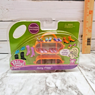 2004 Polly Pocket Mattel #H0067 SASSY SHOES cool display stand | eBay